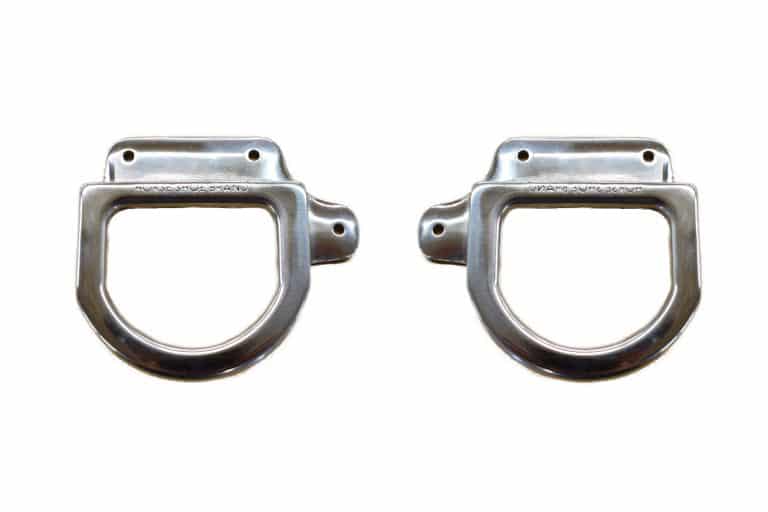 Stainless Steel Rigging Dees with Flange | Montana Leather