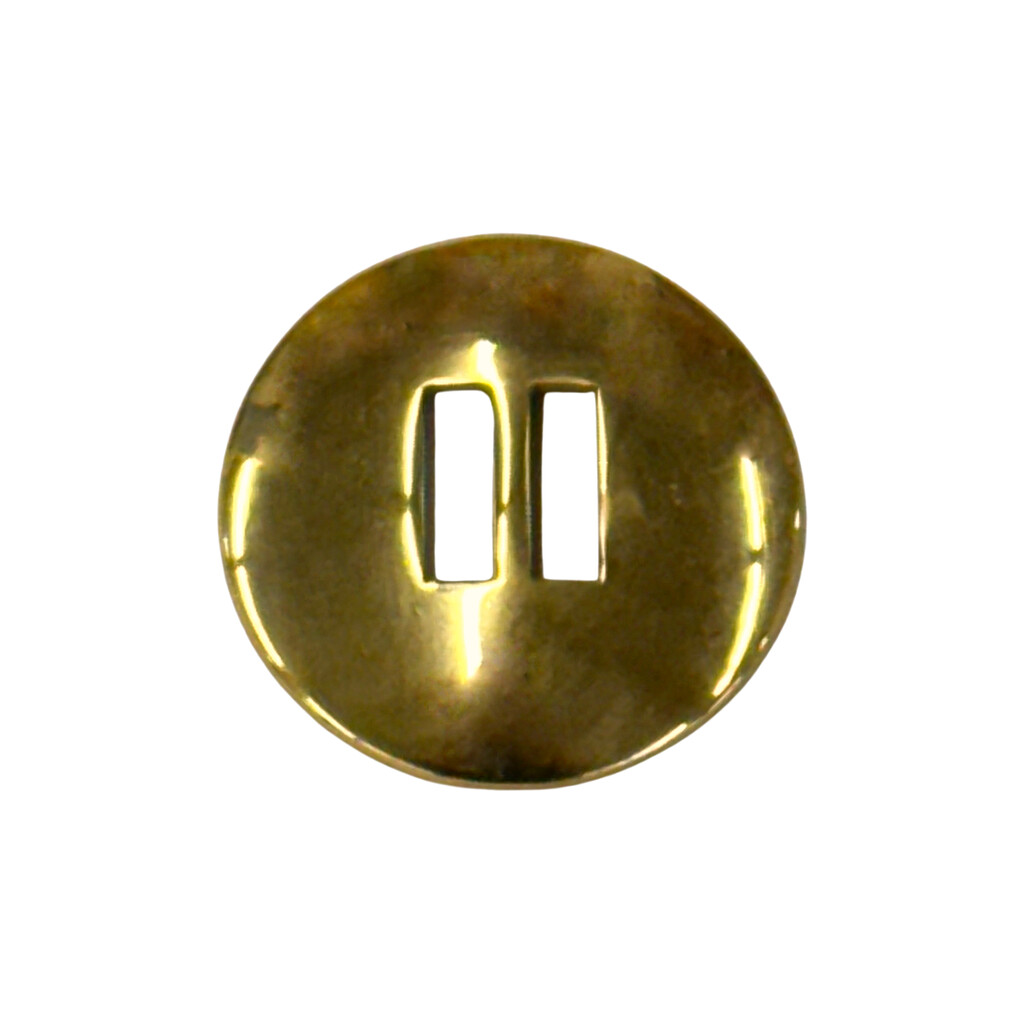 Brass Smooth Slotted Concho 61 | Montana Leather Company