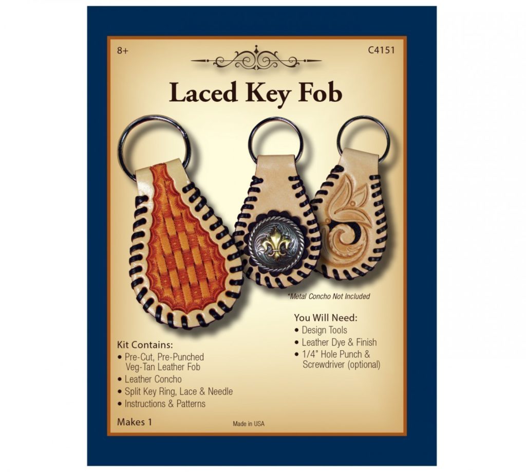 Laced Key Fob Kit C4151 | Montana Leather Company