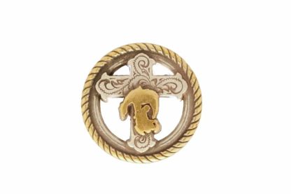 Open Praying Cowboy Concho | Montana Leather Company