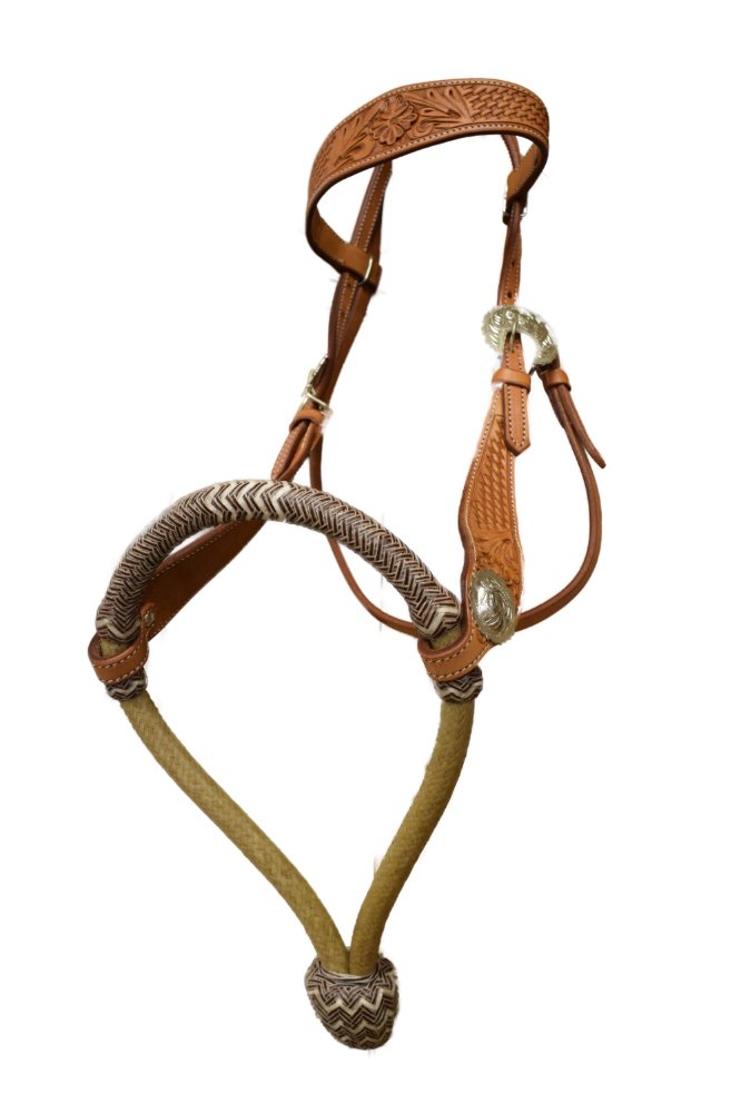 Braided Rawhide Bosal w/ Cotton Reins | Montana Leather Company