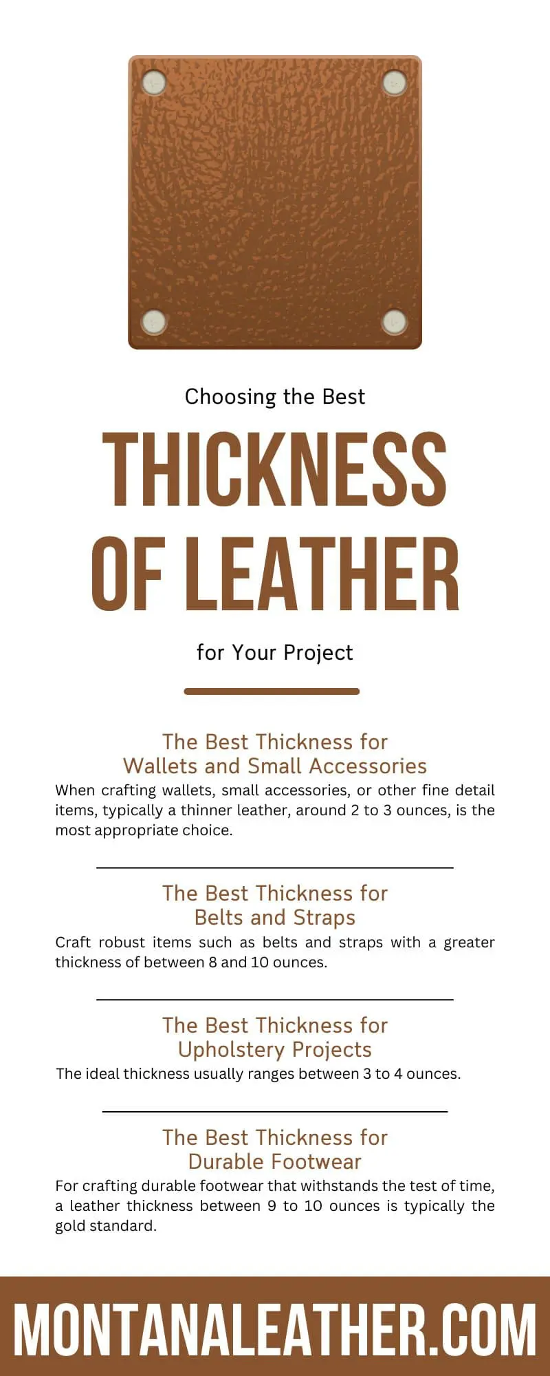 Choosing the Best Thickness of Leather for Your Project