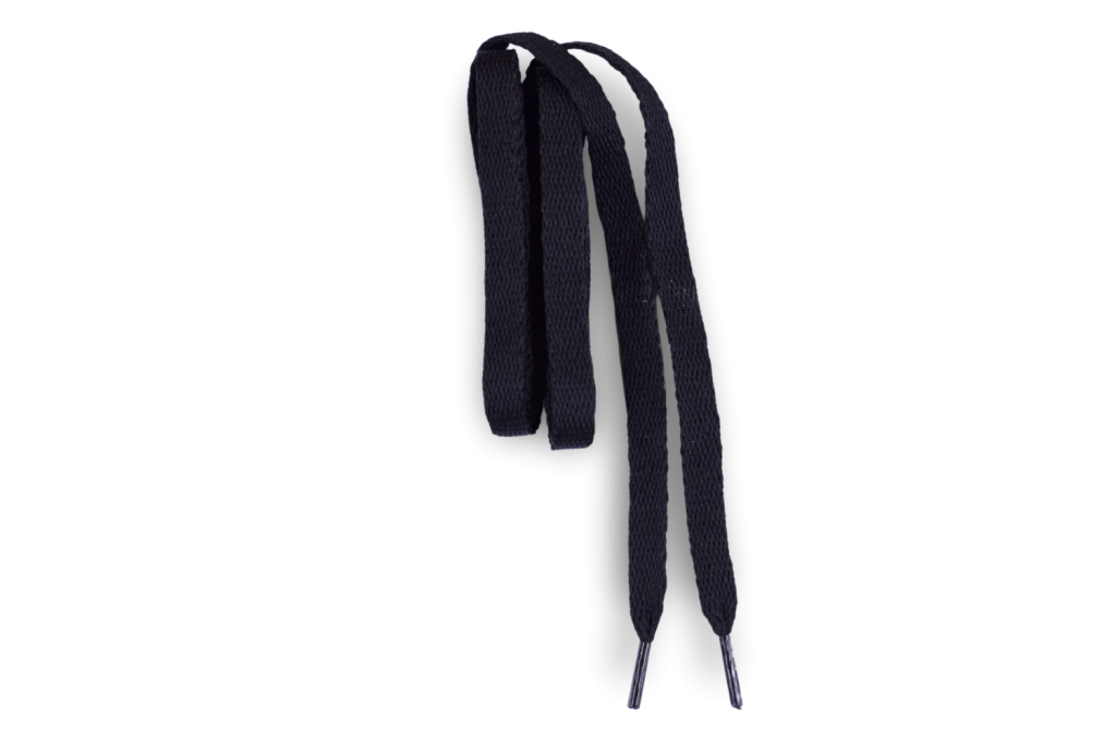Flat Nylon Shoe Laces - Black 881 | Montana Leather Company
